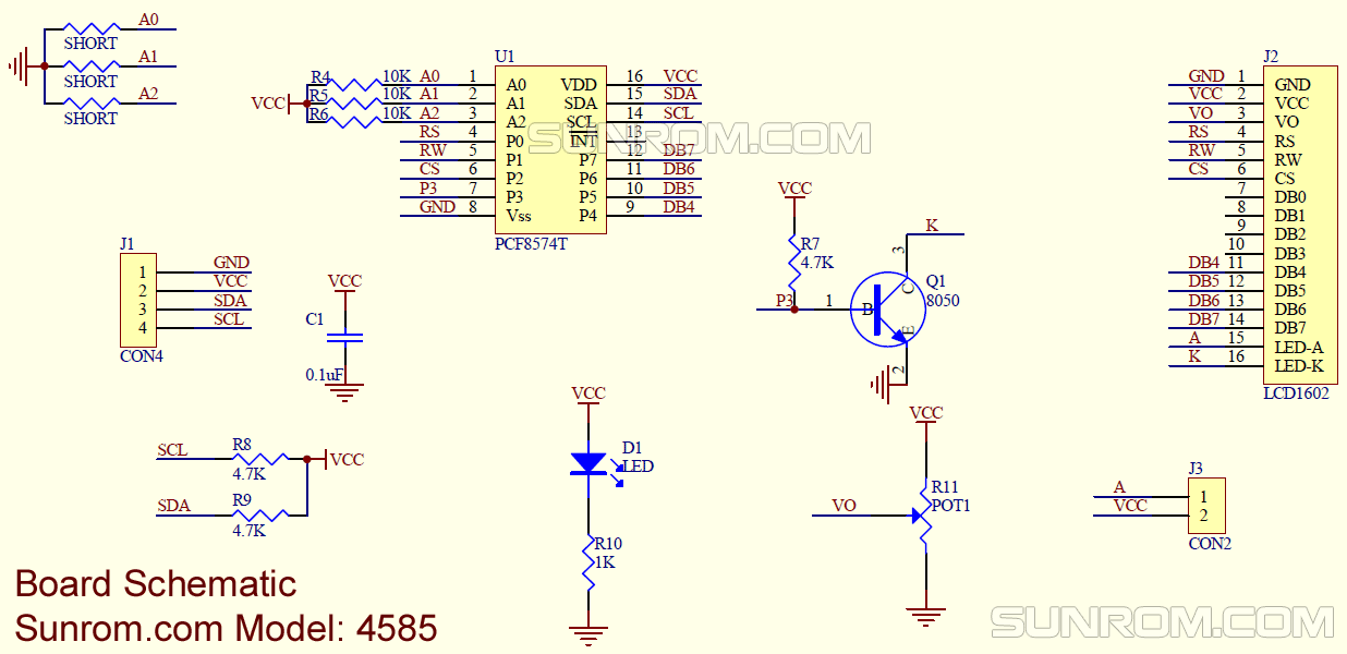 ATmega8 + PCF8574: 8-битный расширитель портов на I2C интерфейсе